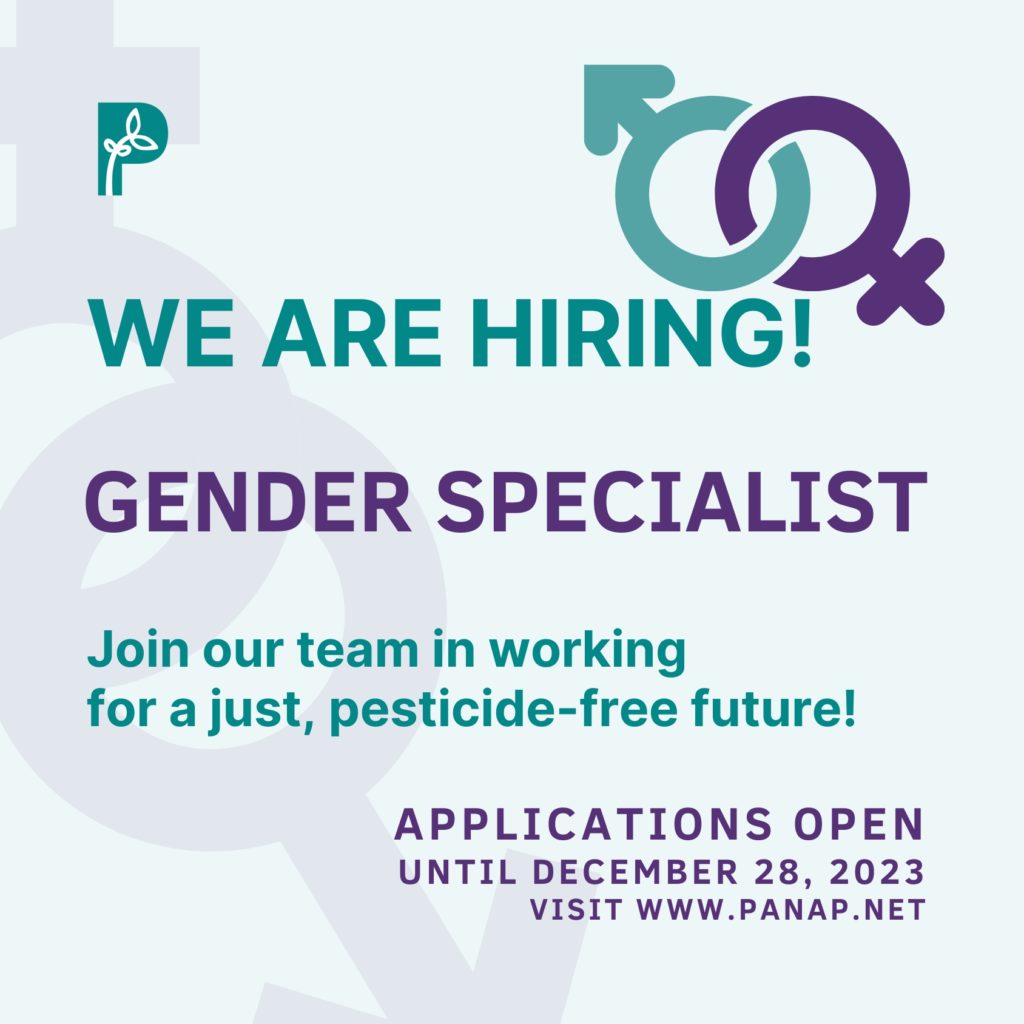 Job Opportunity: Gender Specialist – Pesticide Action Network Asia Pacific